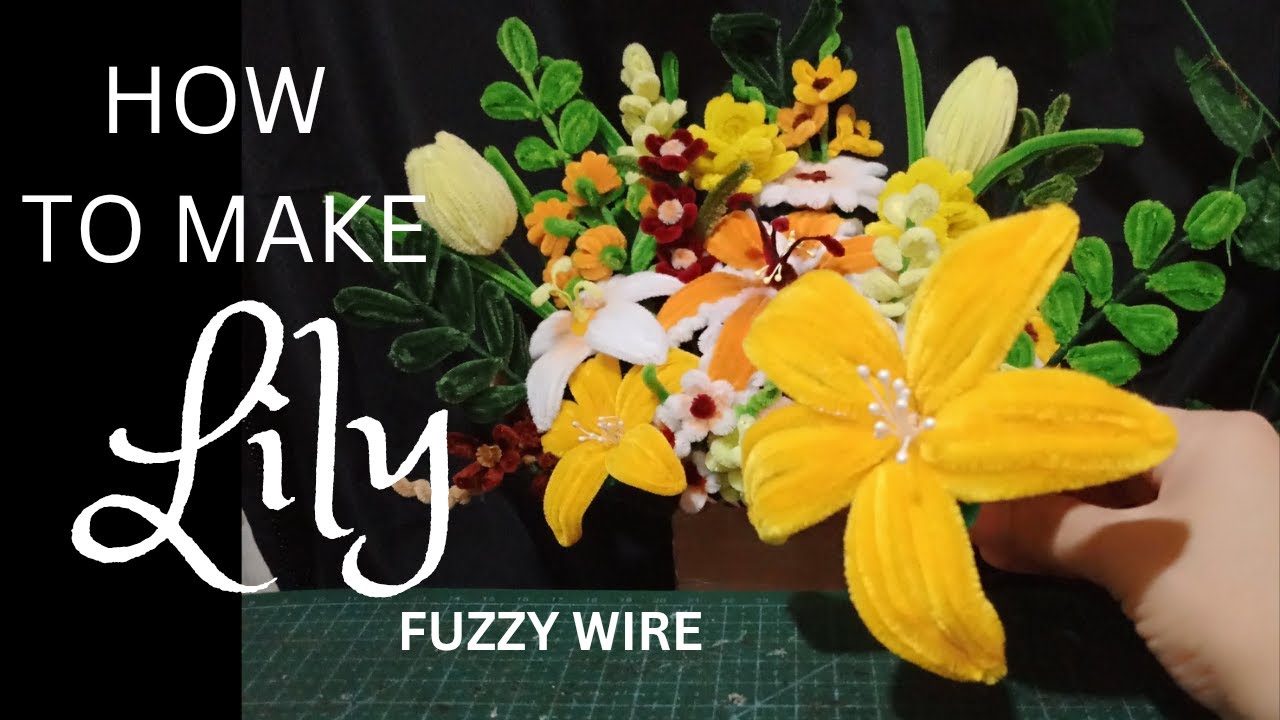 How to make Lily /Fuzzy wire /Handmade flower/ YoungheART byLuz - YouTube