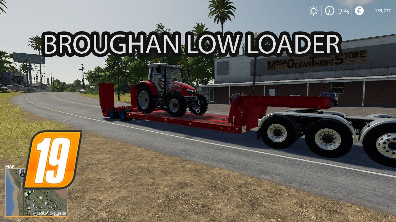 FS19 – Broughan Low Lowder Transport Trailer - YouTube