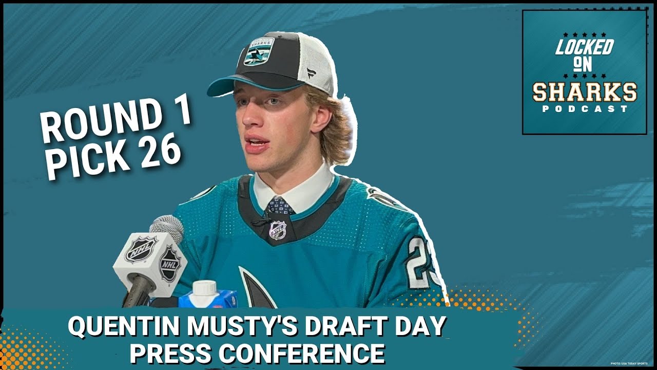 San Jose Sharks' Quentin Musty Draft Day Introductory Press Conference ...