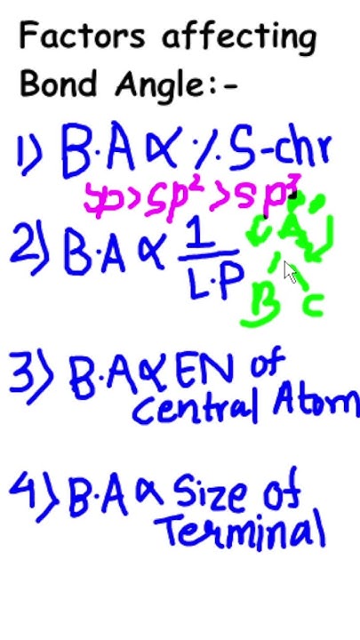 Factors Affecting Bond Angle l Chemical Bonding #chemistry #inorganicchemistry - YouTube