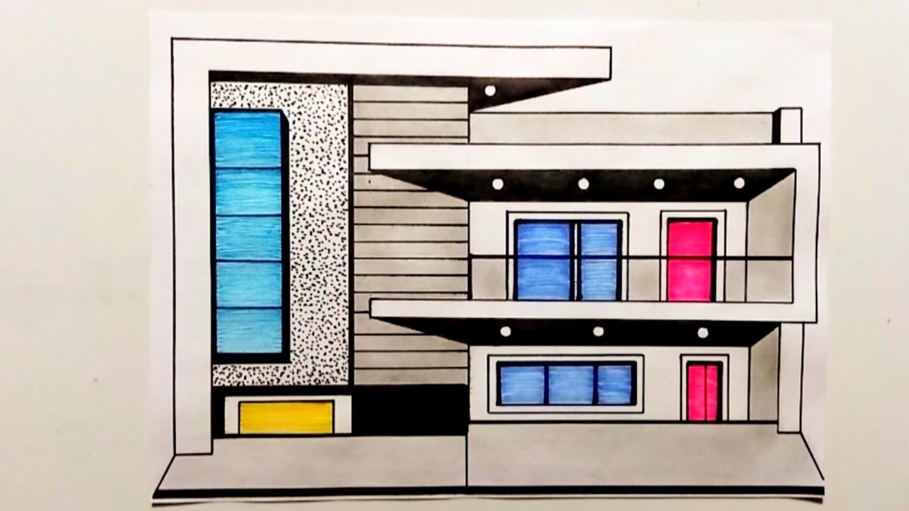 How to Draw a House Easy & Simple 🏡 Step-by-Step Drawing for Kids - YouTube