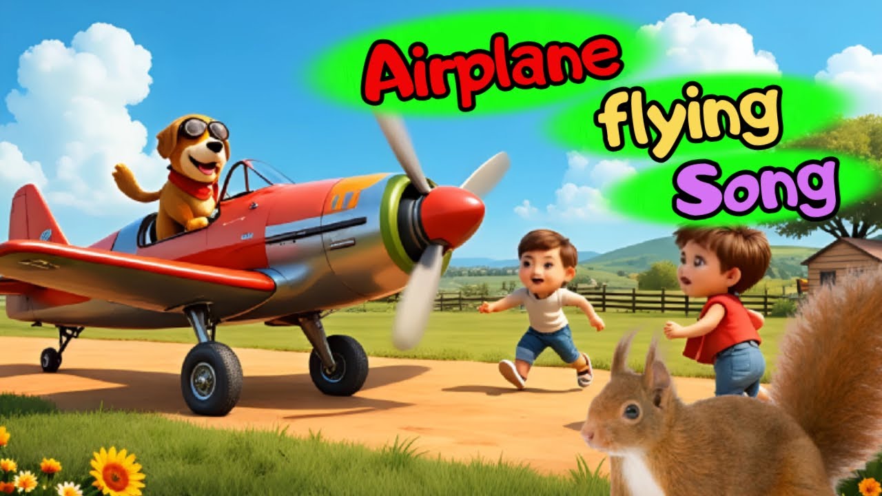 Airplane Song - Funny animals singing, flying in a plane & Kids Song ...