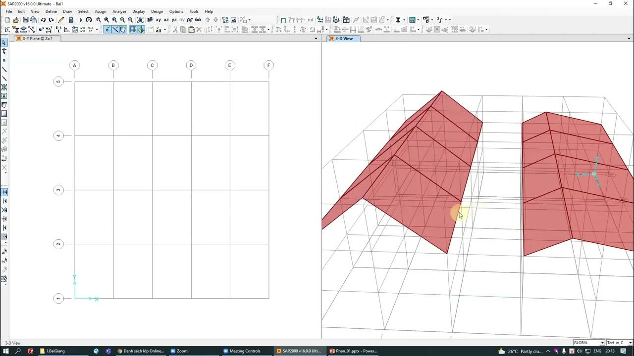 Phân tích kết cấu SAP2000 | Bài 2.1 | Các phép dựng hình cơ bản | Phép biến đổi Replicate ...