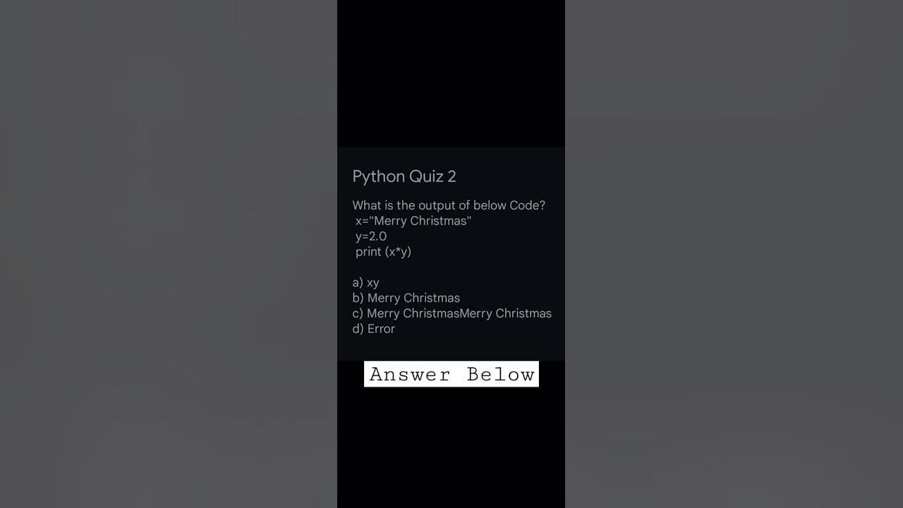 Python Quiz 2 For Beginners Codingforbeginners Coding Pythonforbeginners Pythonbasics 