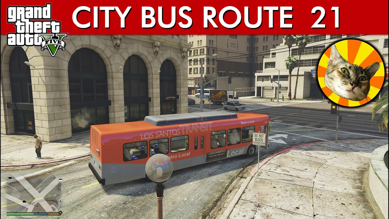 Bus Route 21 | City Bus Ride as passenger | GTA V - YouTube