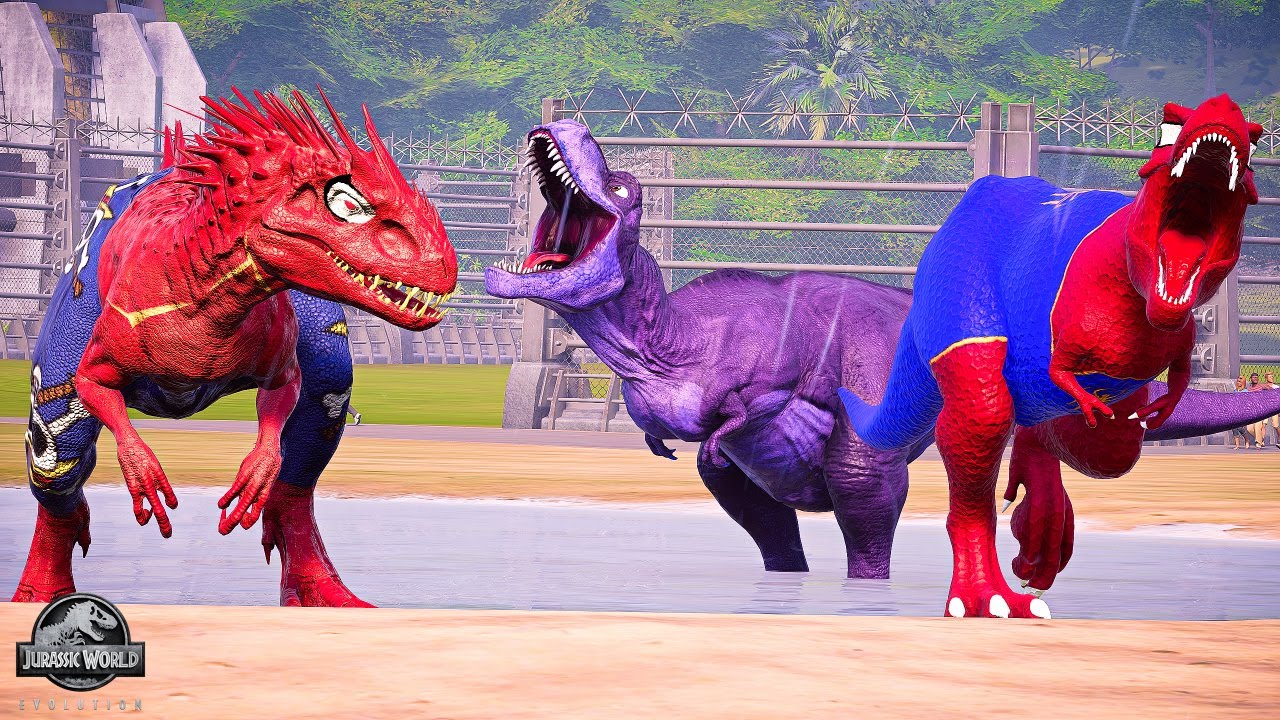 RED Spiderman Monster T-Rex, Chomper, One piece Indominus Rex Ultimate ...