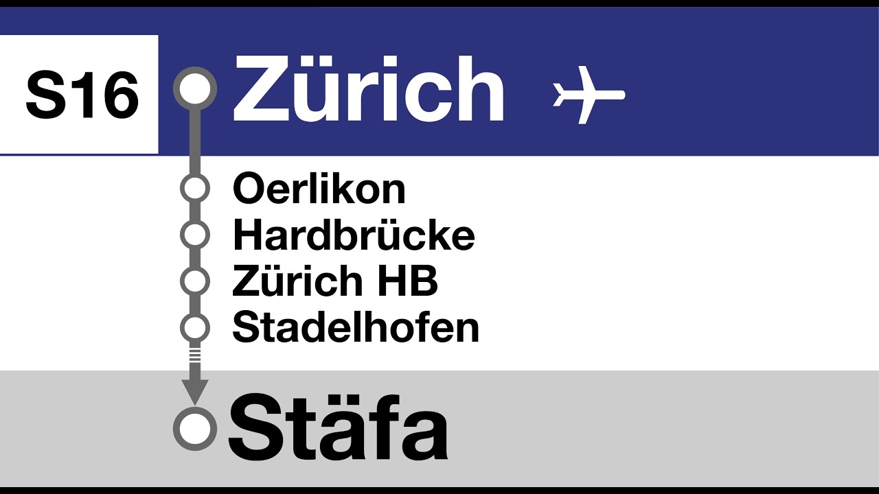 ZVV (SBB) Ansagen » S16 Zürich ️ — Stäfa | Bauarbeiten | SLBahnen - YouTube