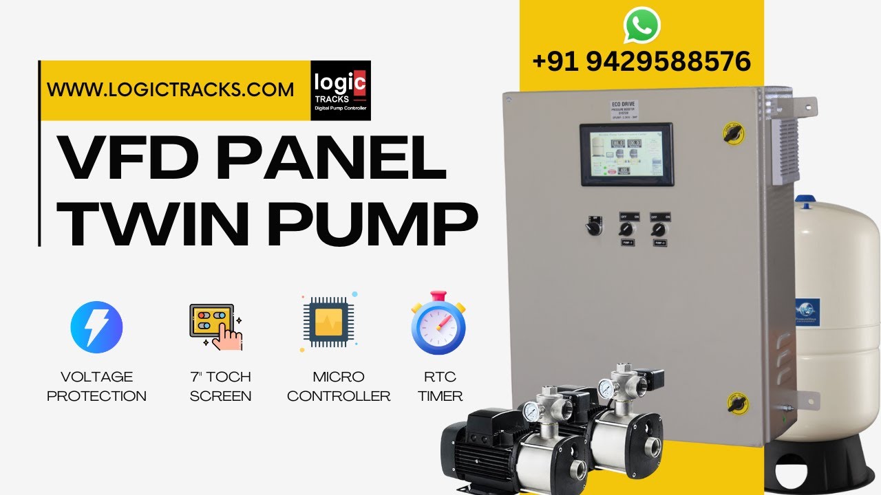 HYDRO PNEUMATIC PRESSURE BOOSTER SYSTEM VFD PANEL | PRESSURE BOOSTER CONTROL PANEL | TWIN PUMP ...