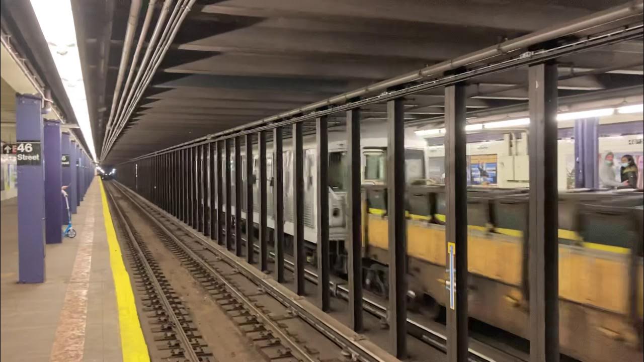MTA New York City Subway: R32 and R42 refuse train bypassing 46th street - YouTube