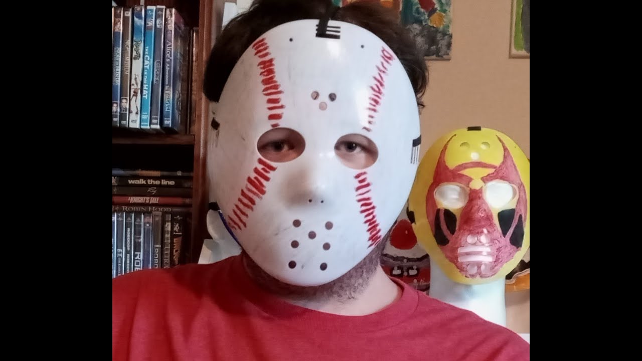 Painting a Halloween Hockey Mask - (BATTERED BASEBALL) - DIY - YouTube