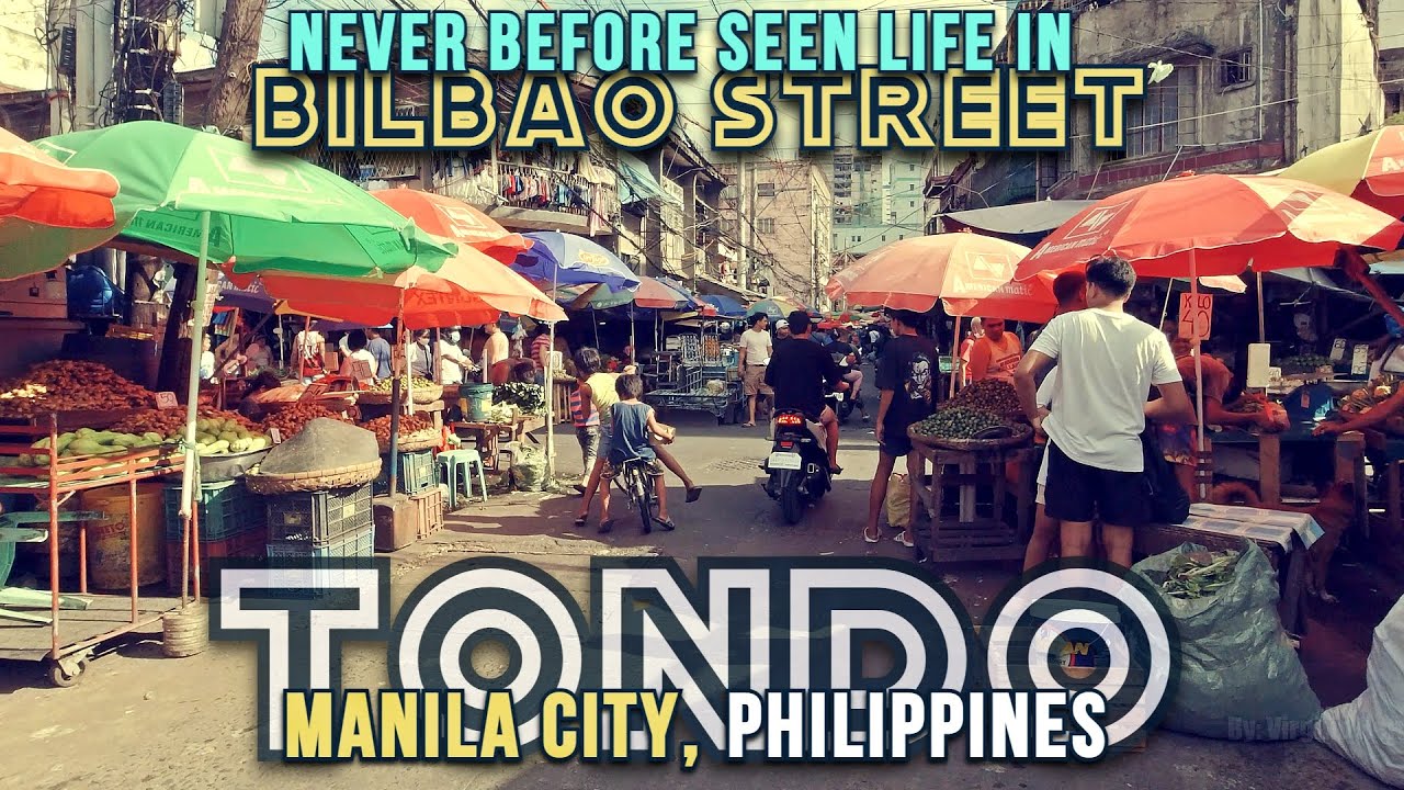Never Before Seen Lively and Busy BILBAO STREET In Tondo, Manila City ...
