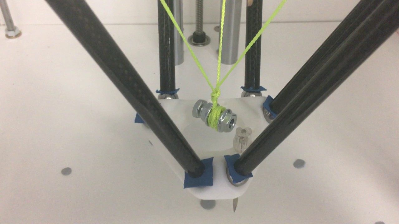 Custom Delta 3D Printer: 3-axis test - YouTube
