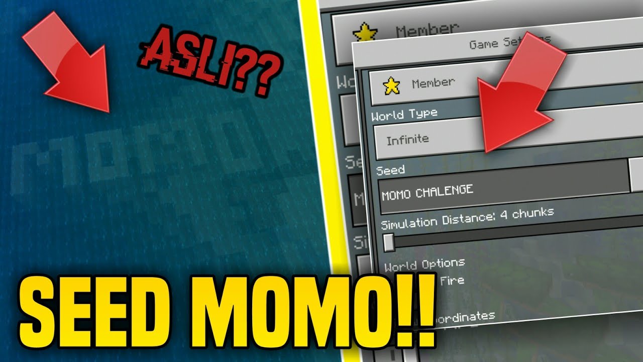 NYOBA SEED MOMO CHALENGE DI MINECRAFT - YouTube