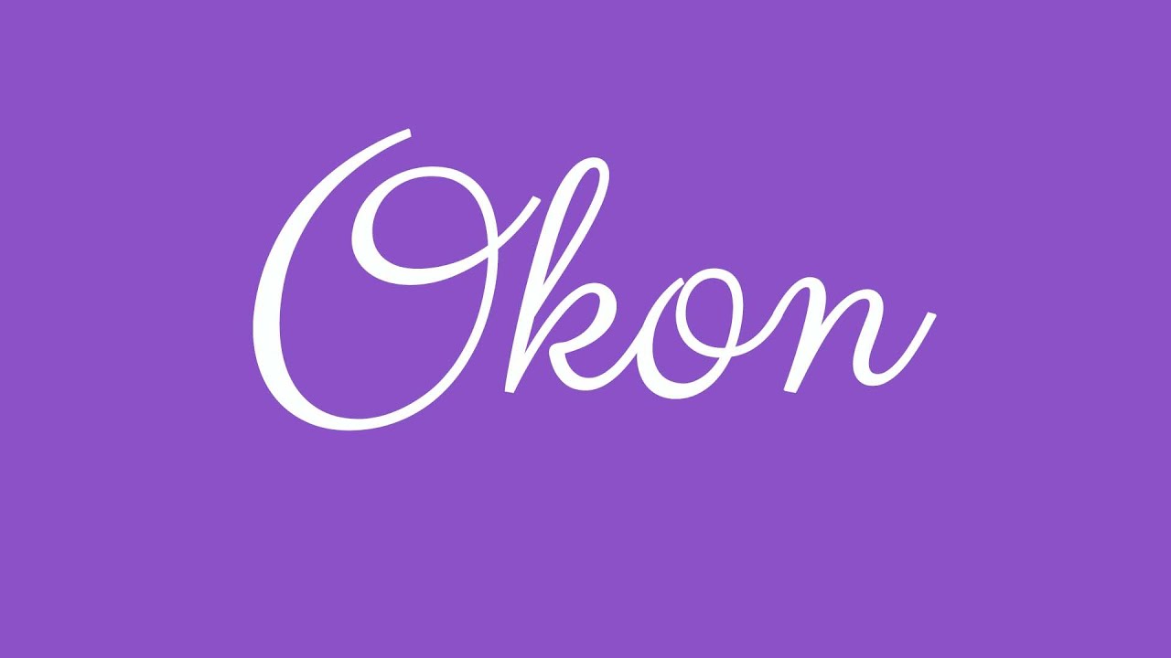 Okon English Cursive Handwriting Tutorial - YouTube