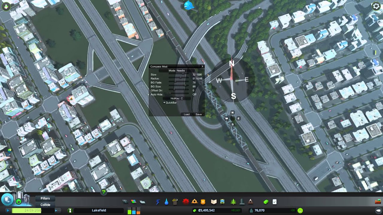Cities Skylines Compass Mod - Customize the look - YouTube