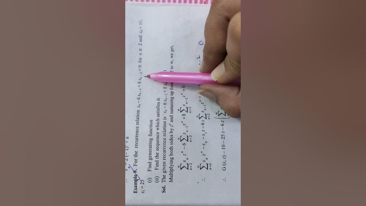 Lecture2 Generating functions Recurring and recurrence relations BCA BSc BA - YouTube