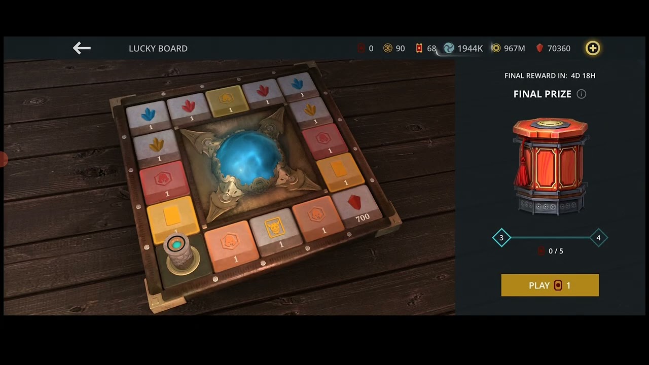 Shadow fight 3 Trying my luck in lucky board and i got again full set ...