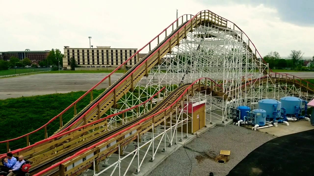 Kentucky Flyer Birds Eye View - Reverse POV - Kentucky Kingdom - New ...
