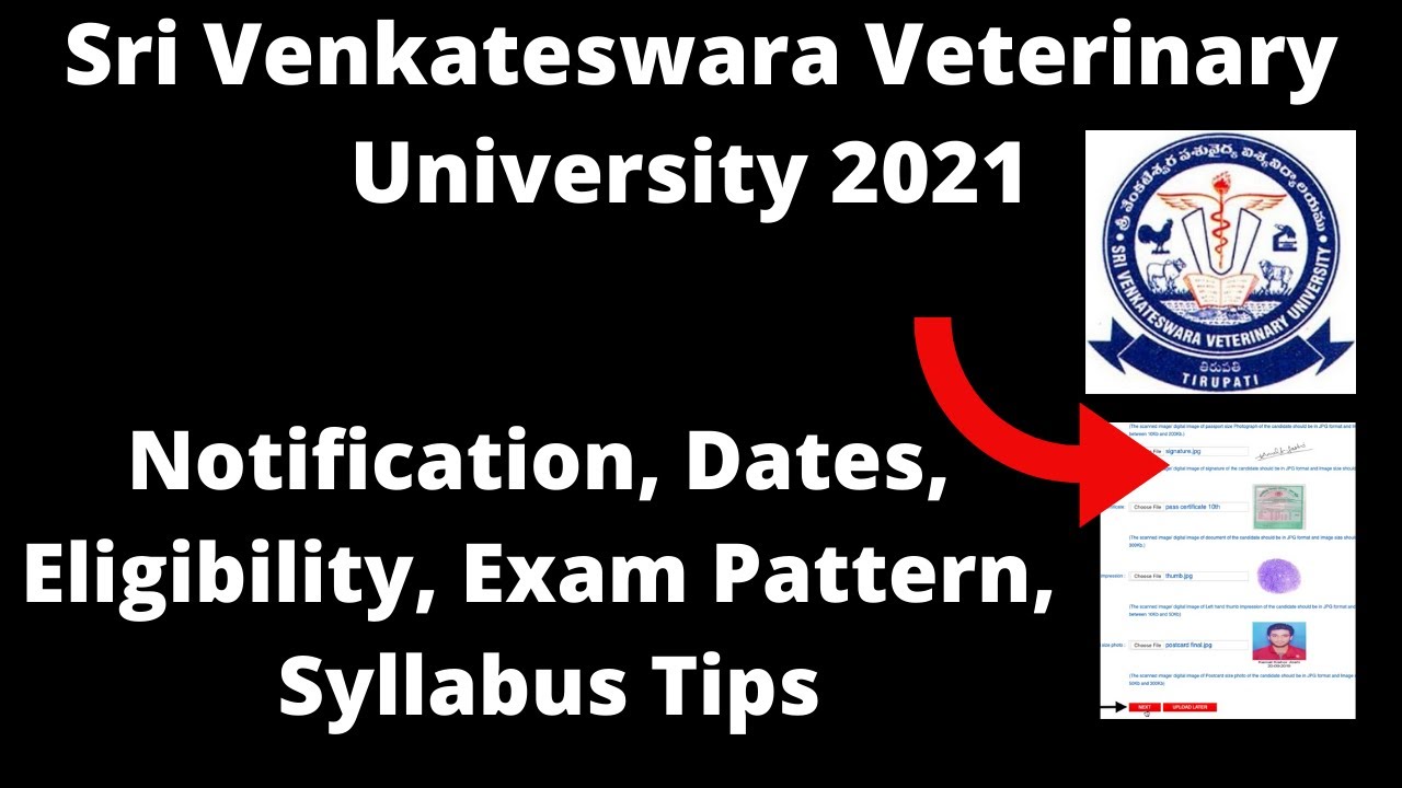 Sri Venkateswara Veterinary University 2021 Notification (Released)-How ...
