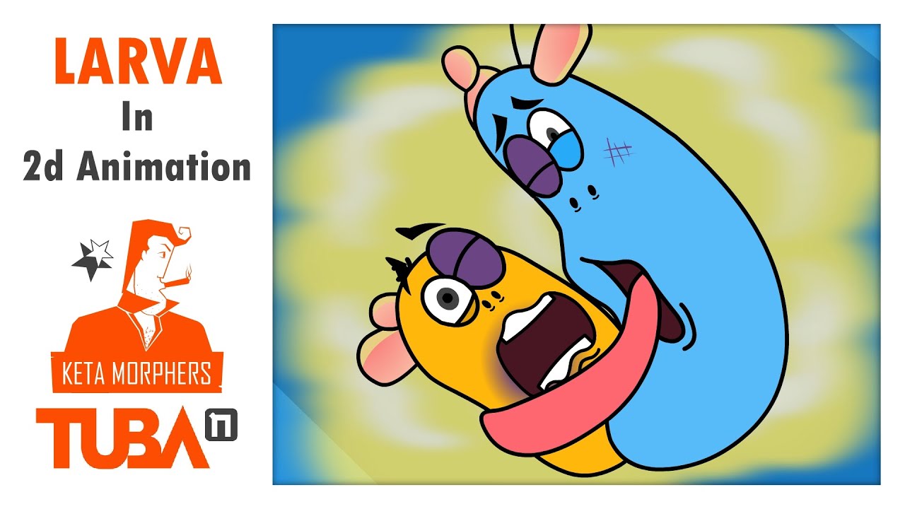 LARVA -WIPER | 2D Animation | KETA MORPHERS STUDIO - YouTube