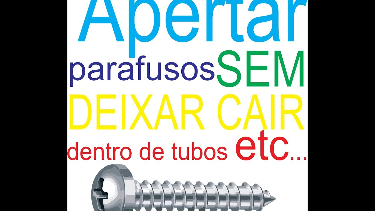 Dica de como parafusar sem perder o parafuso! - How to screw without ...
