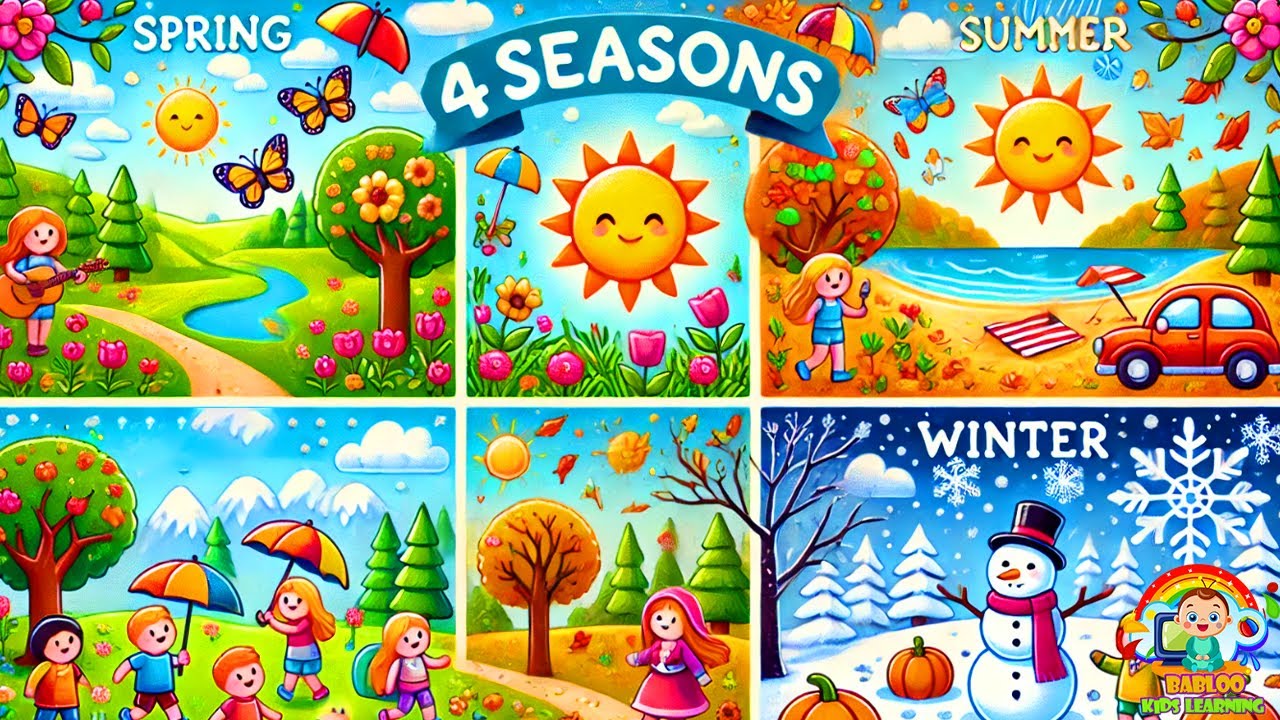 The Four Seasons Song for Kids: Spring, Summer, Fall, and Winter Fun ...