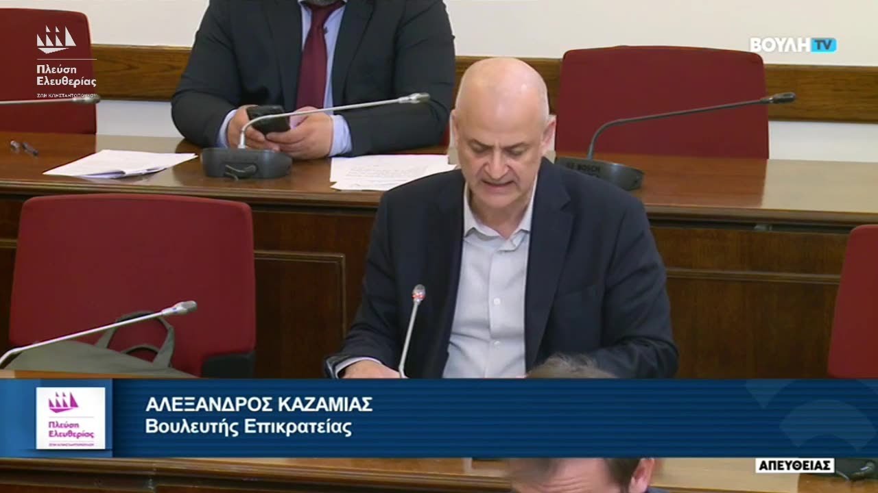 Η τοποθέτηση του Αλέξανδρου Καζαμία στην Επιτροπή Ευρωπαϊκών Υποθέσεων ...