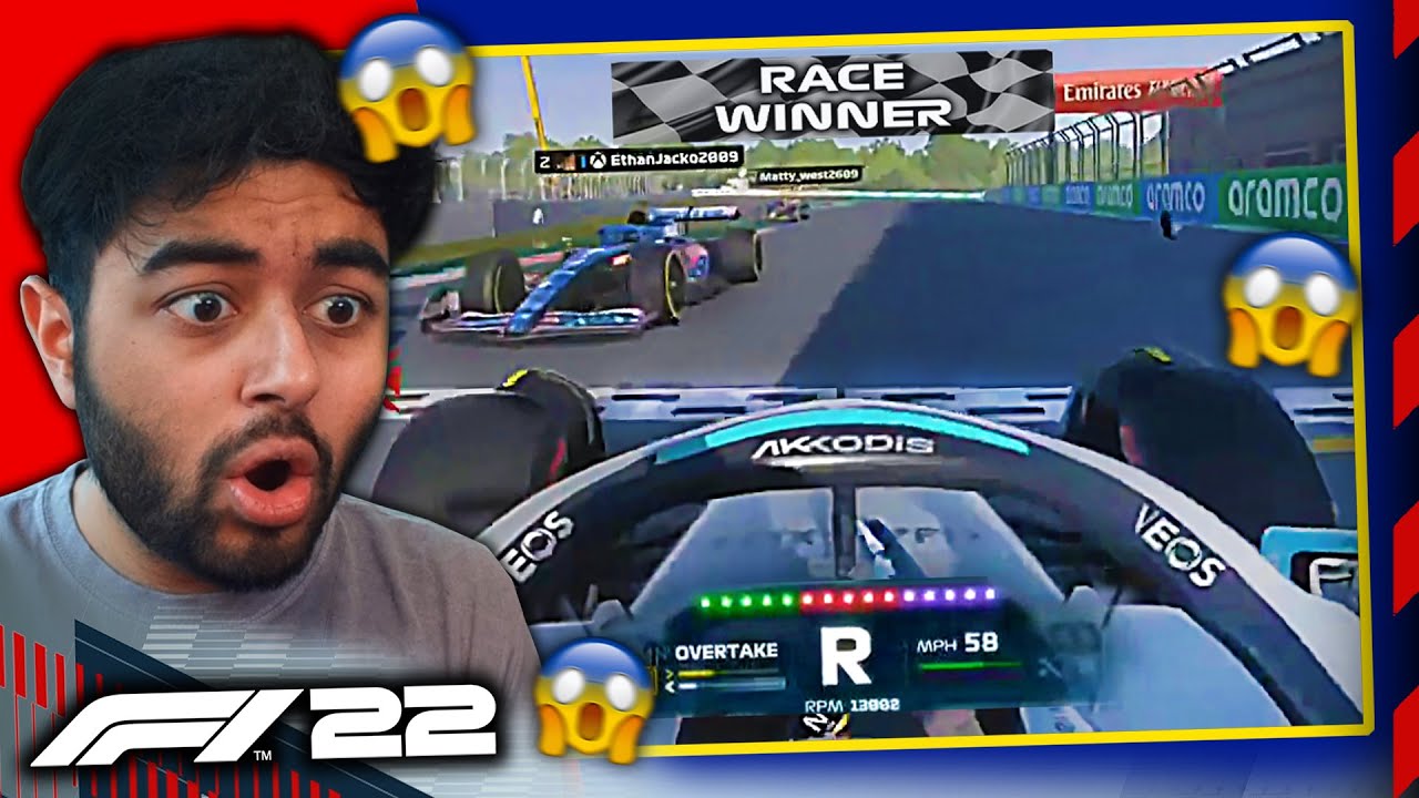 CROSSING FINISH LINE IN REVERSE GEAR & WINNING! REACTING TO F1 GAMING ...