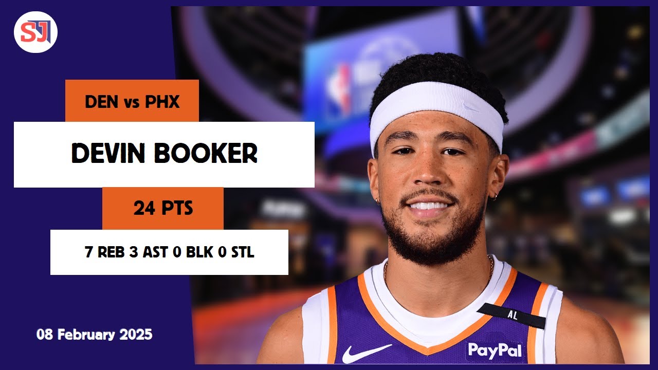 DEVIN BOOKER 24 PTS vs DEN 08 Feb 24-25 PHX Highlights - YouTube