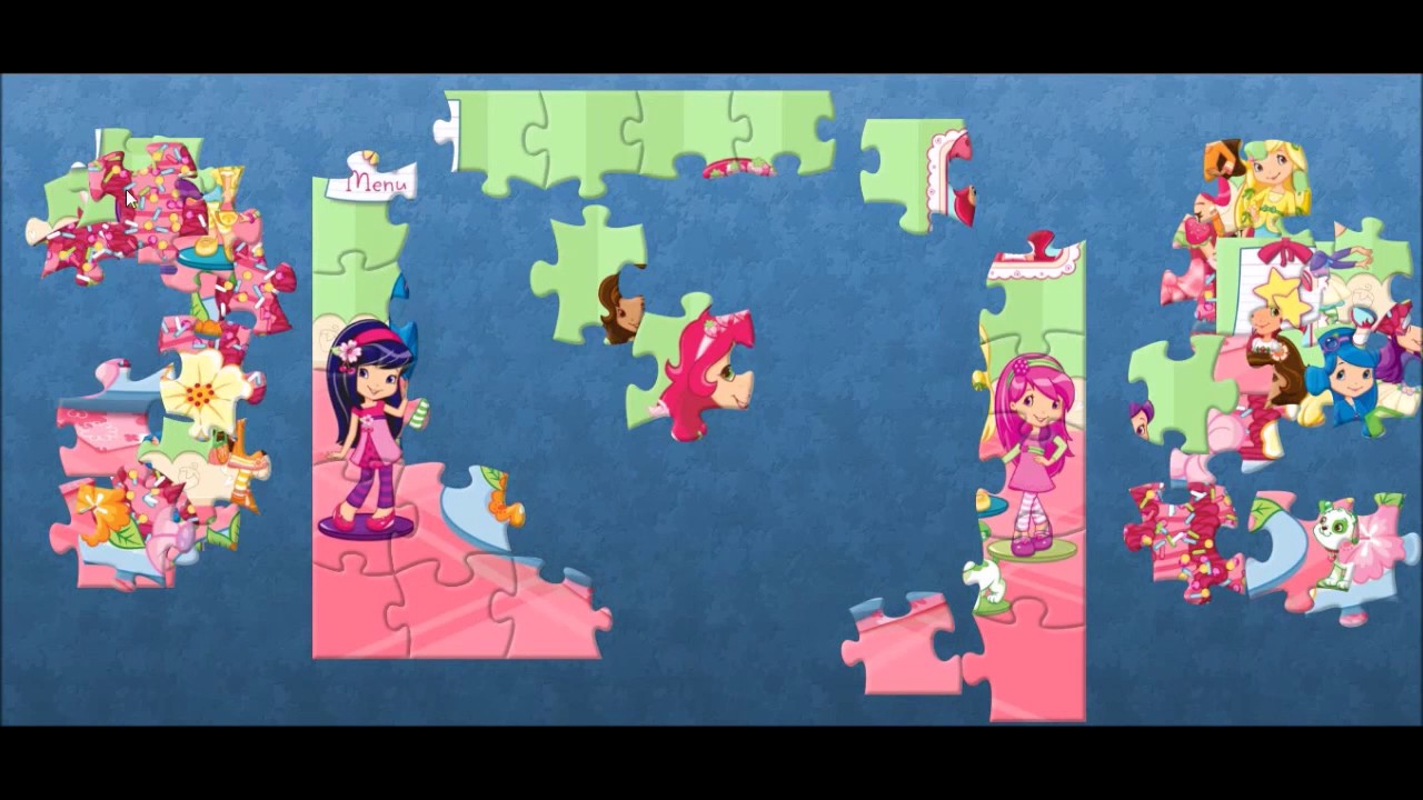 Strawberry Shortcake Puzzle Jigsaw Game For Kids Cartoon Rompecabezas 8 ...