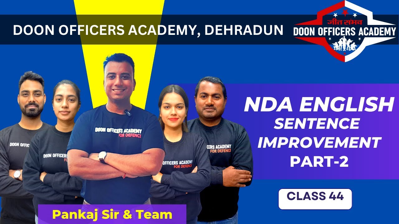 FREE NDA English Sentences Improvement PART 2 | NDA-1 2023 Exams ...