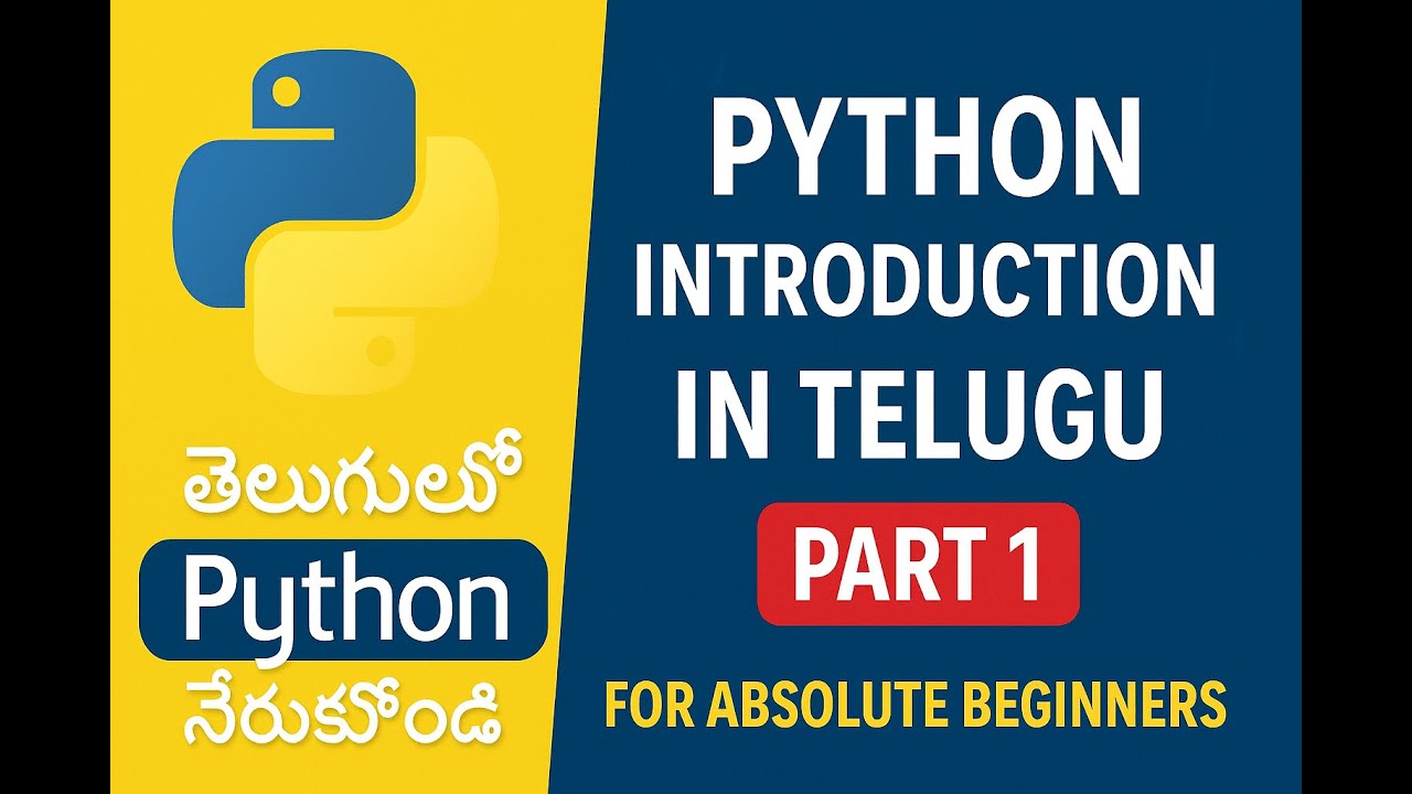 Python Tutorial Introduction Part 1 in Telugu | Learn Python from Scratch - YouTube