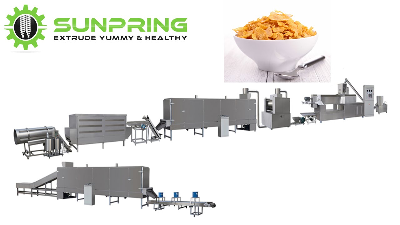 Corn Flakes/breakfast cereal Manufacturing & Making | SunPring® - YouTube