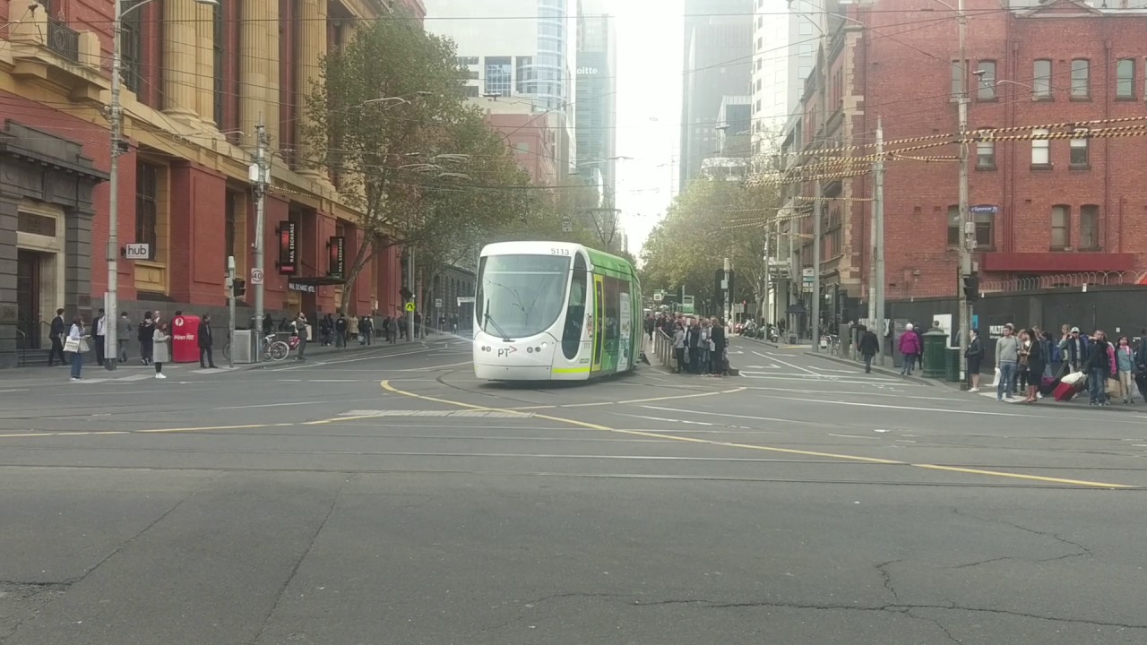 C2 5113 Tram Bumblebee 2 Bourke & Spencer St Melbourne - YouTube