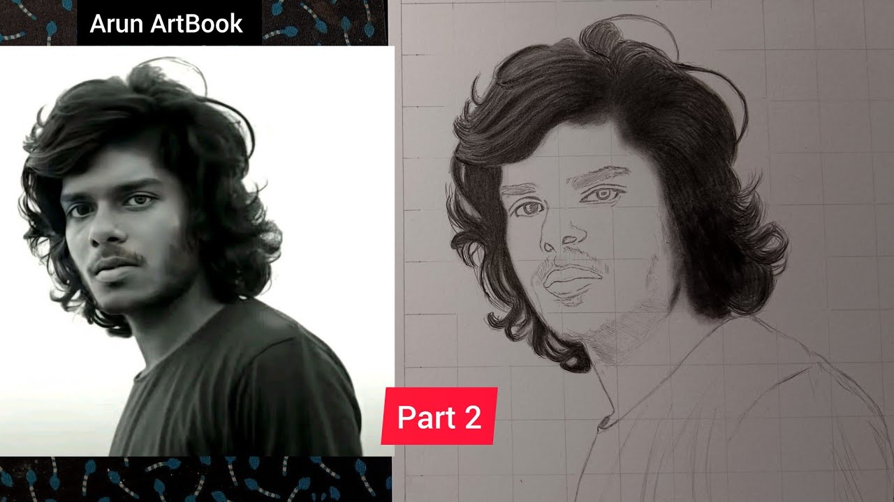 Vedan Drawing Easy / Vedan pencil Drawing / Grid Method / Arun ArtBook ...