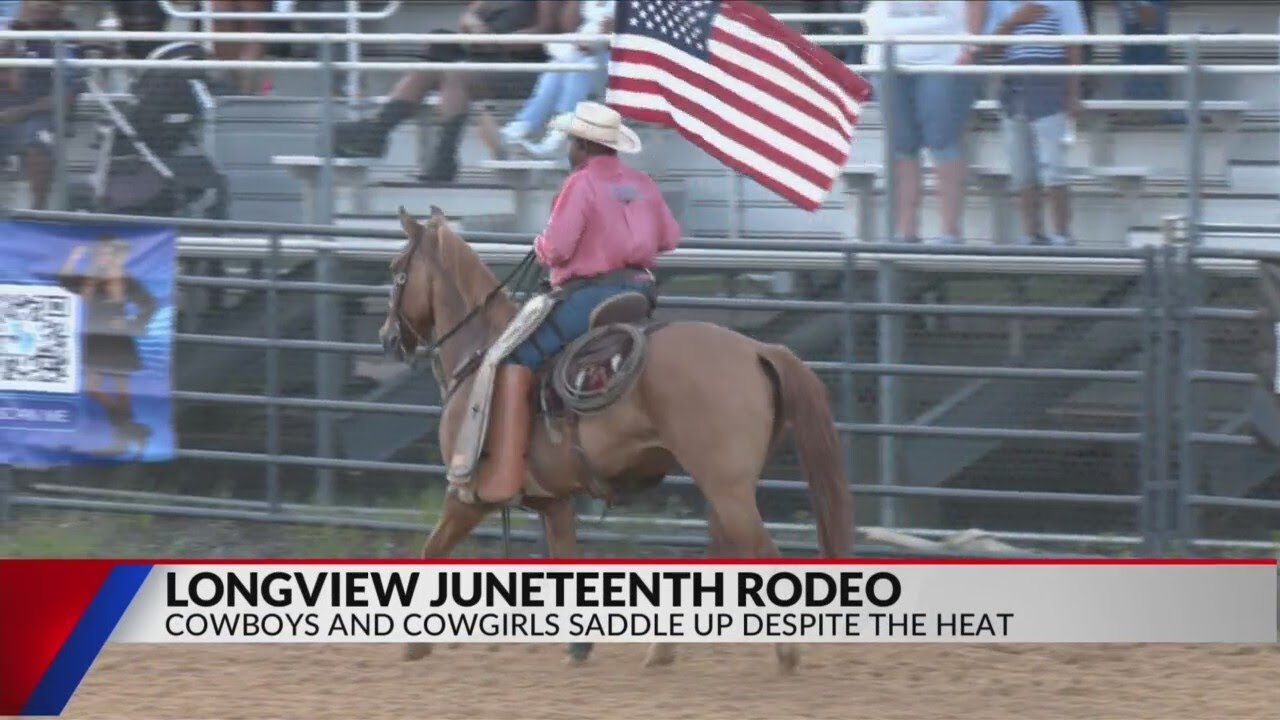 Longview Juneteenth Rodeo rides on despite excessive heat warning - YouTube