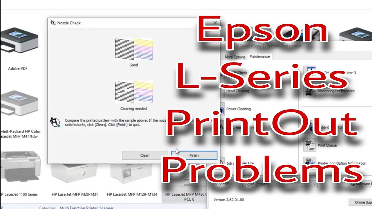 Epson L3110 Power Cleaning Print out Problem epson L-series L120 L210 ...