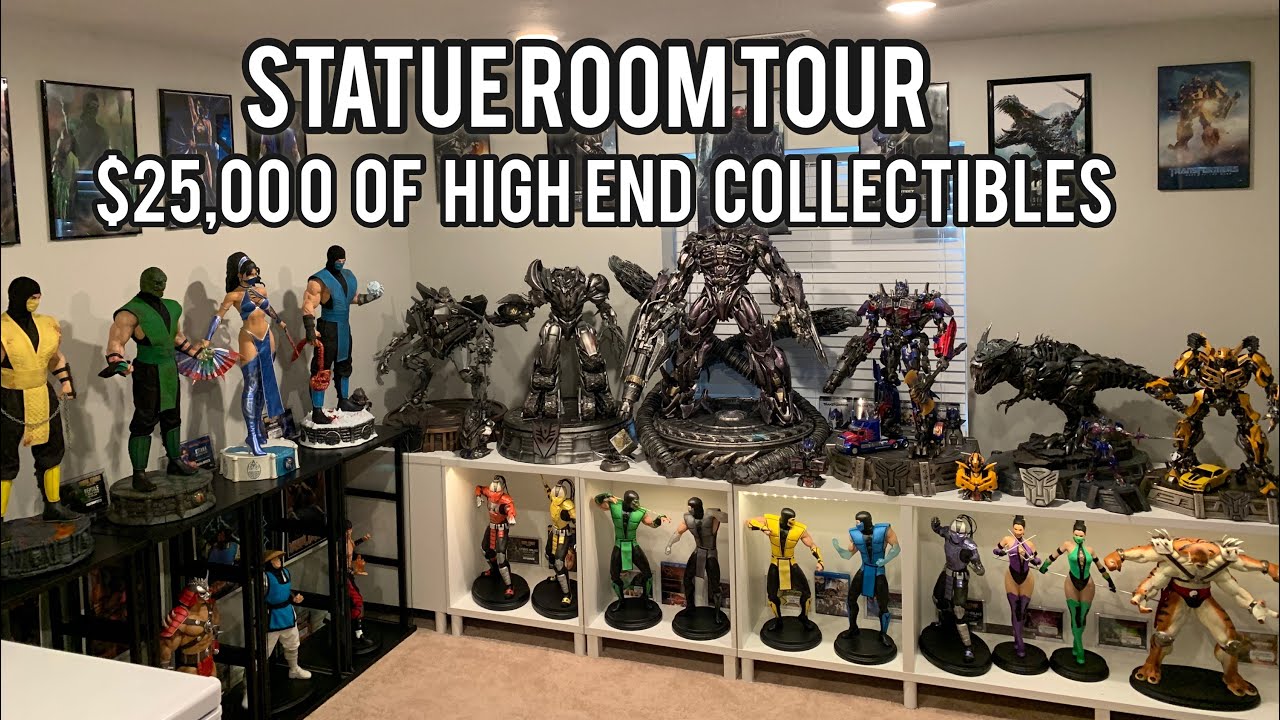 Statue Room Tour: Transformers/Mortal Kombat Statue Room - YouTube