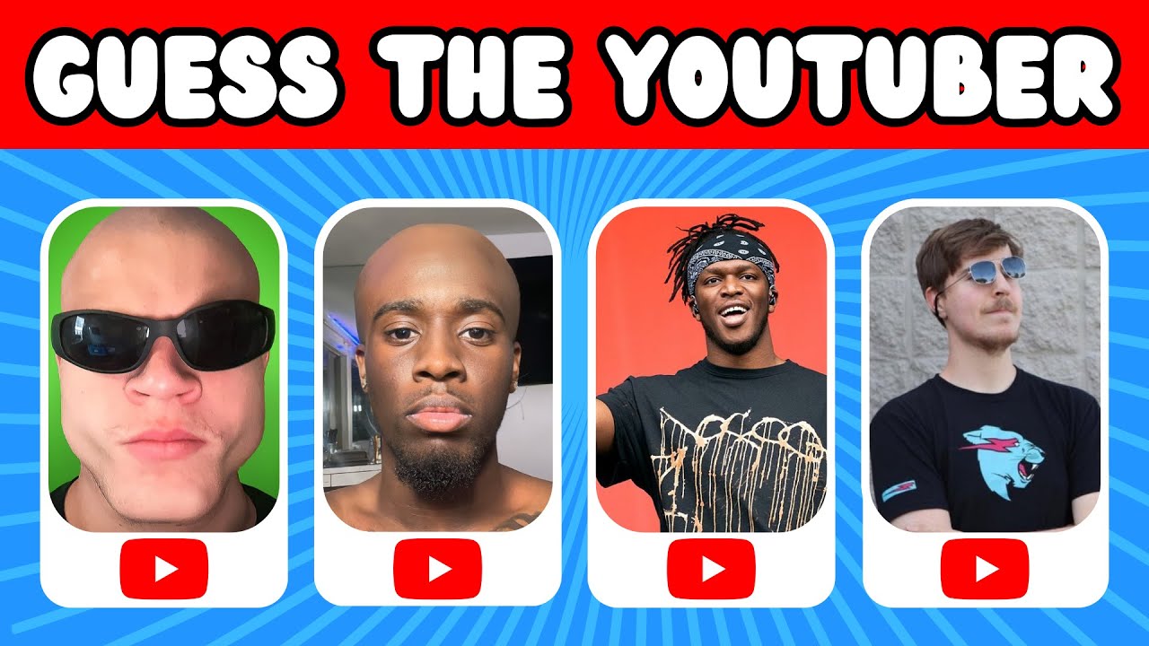 Guess The Youtuber Quiz | 30 Questions!🧠🧑 - YouTube