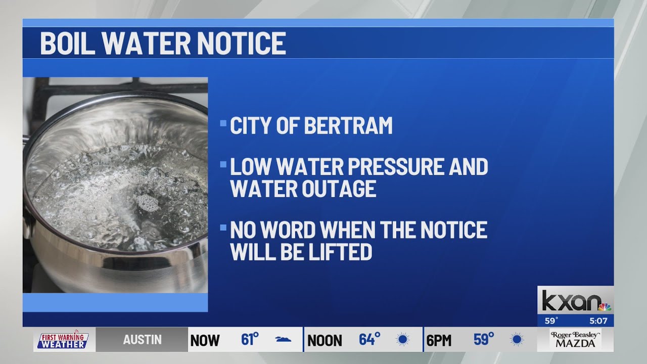 Bertram issues boil water notice after major water main break - YouTube
