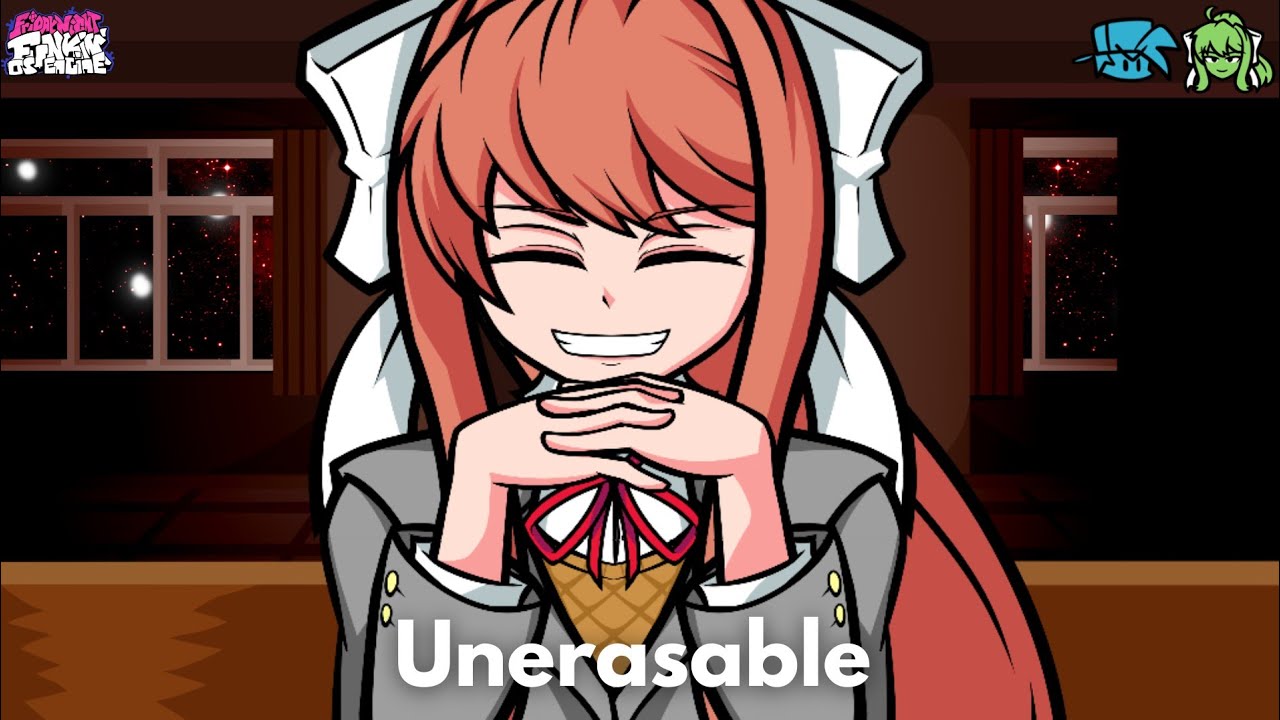 🎶FNF Unerasable(Invincible but Monika sings)🎶 - YouTube