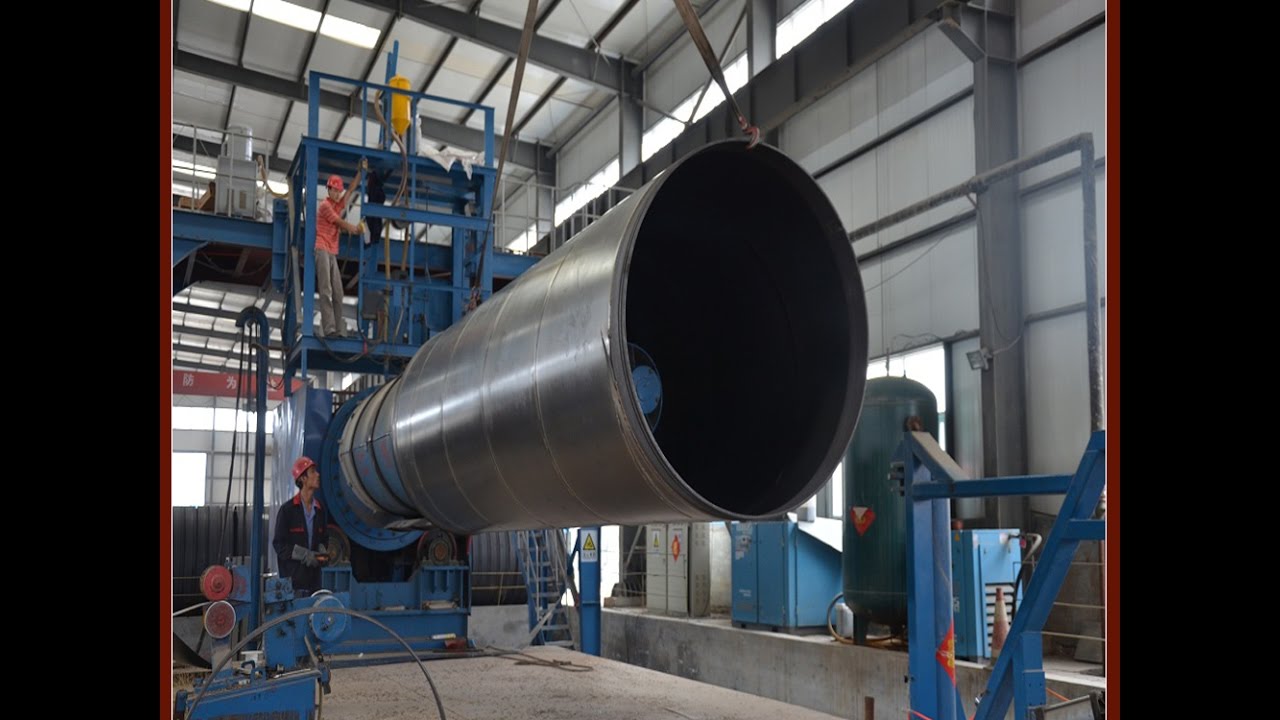 PCCP Pipe Concrete Spraying Machine Line - YouTube