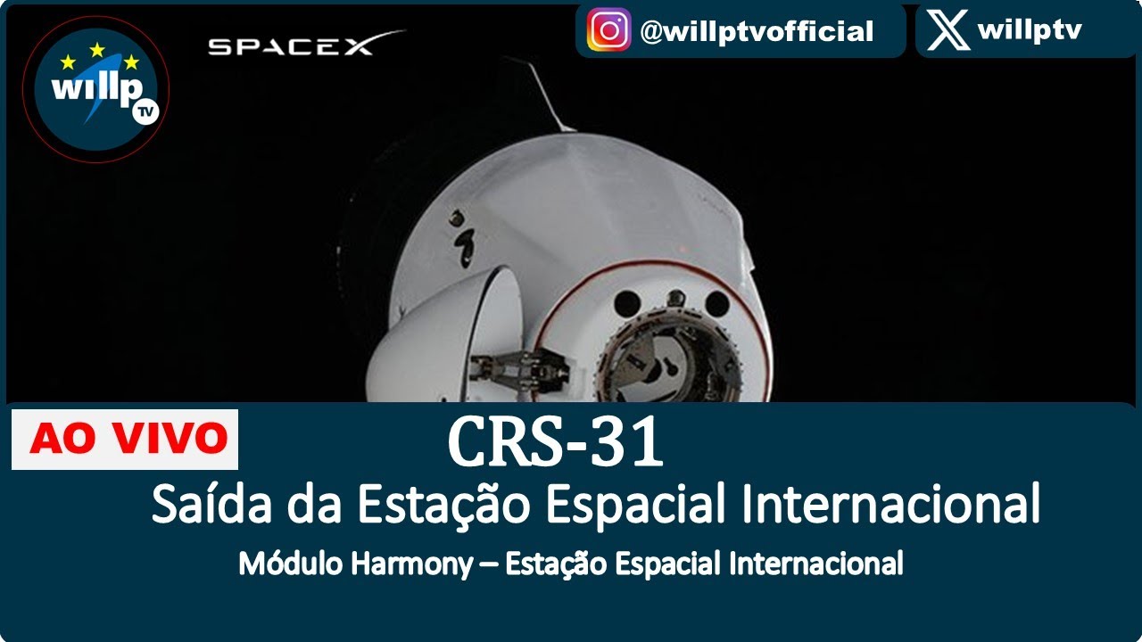 Replay: MISSÃO CRS-31 | Missão de carga | SAÍDA DA ISS - YouTube