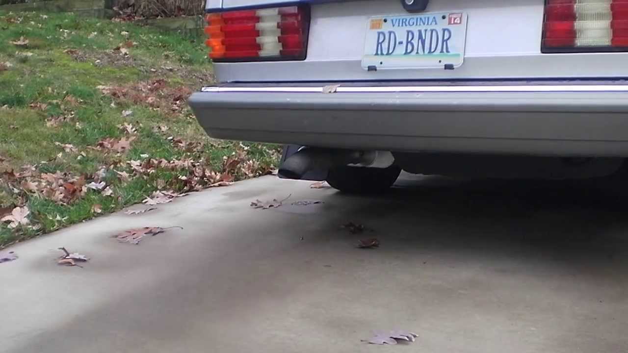 Thrush 17656 Welded Muffler on a Mercedes 350SDL Turbo Diesel - YouTube