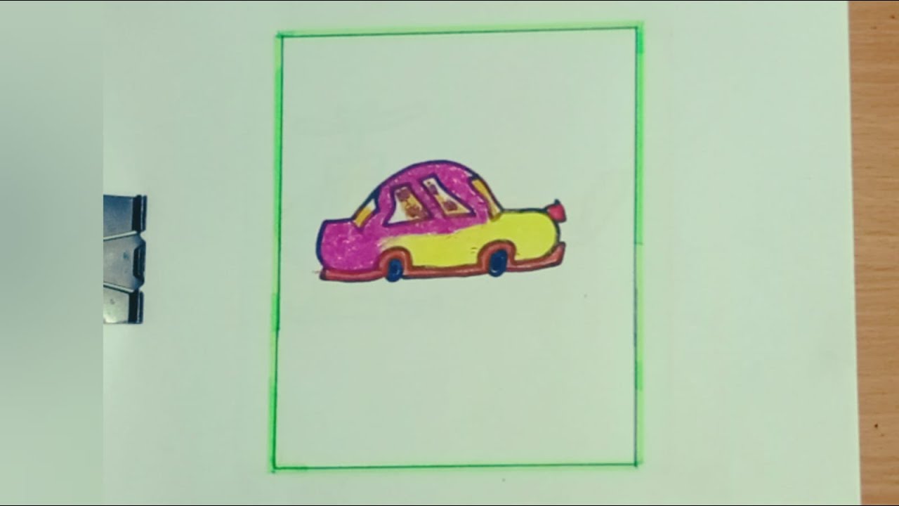 fatima's Art || easy car drawing step by step || how to draw a car ...