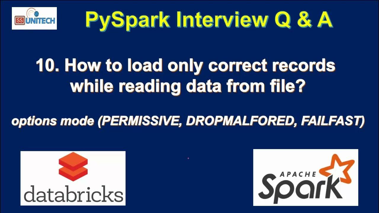 10 How To Load Only Correct Records In Pyspark How To Handle Bad Data In Pyspark Pyspark