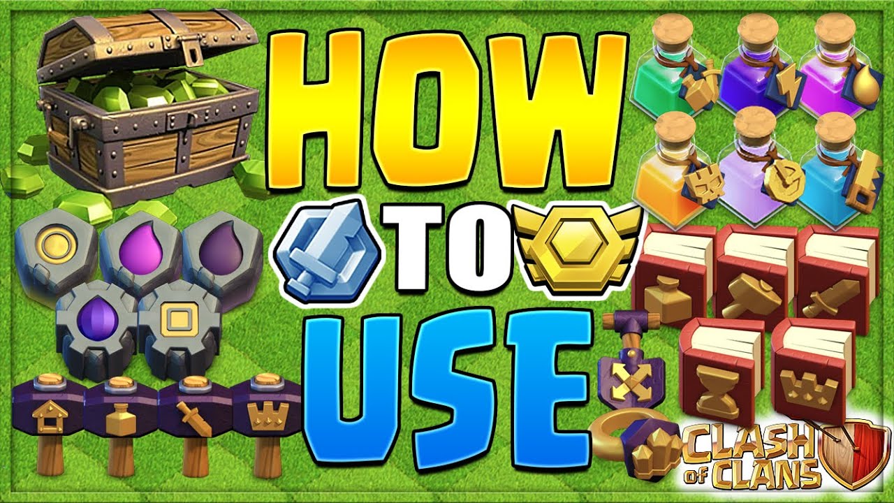 BEST WAY to USE GEMS, MAGIC ITEMS, MEDALS, CASH in Clash of Clans - YouTube