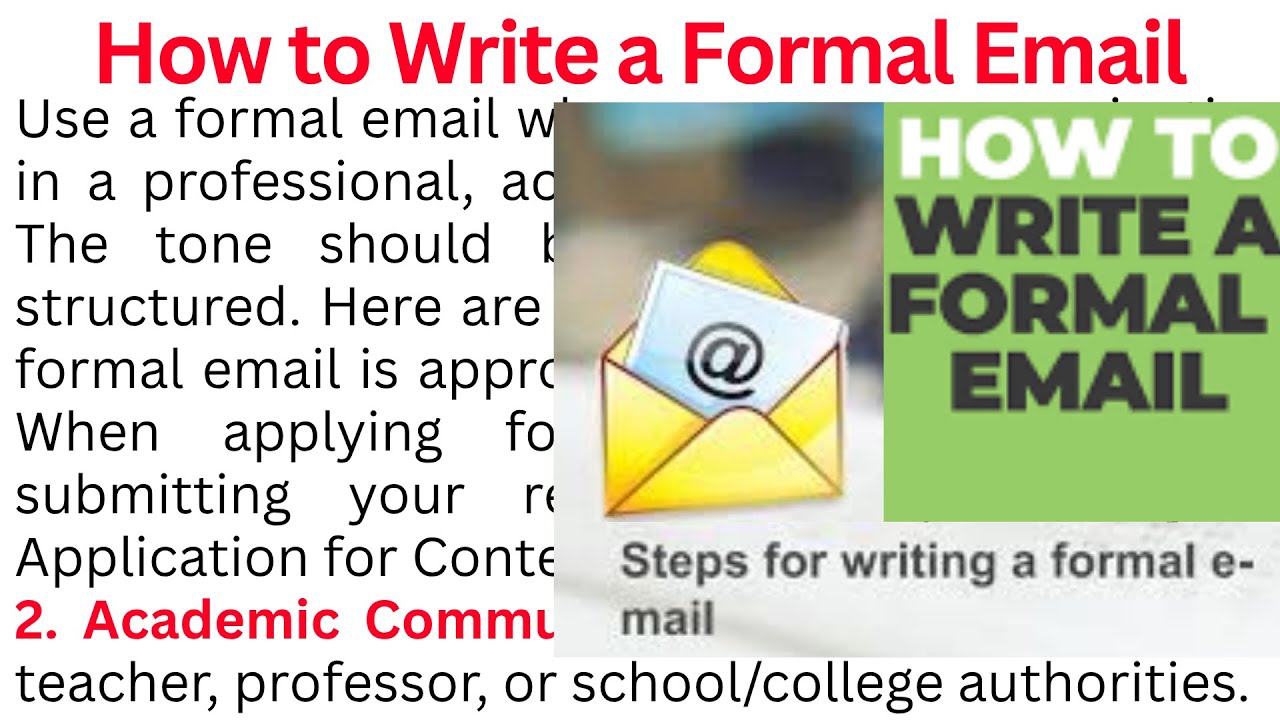 Formal Email Writing in English | Formal Email कैसे लिखें? | Email ...