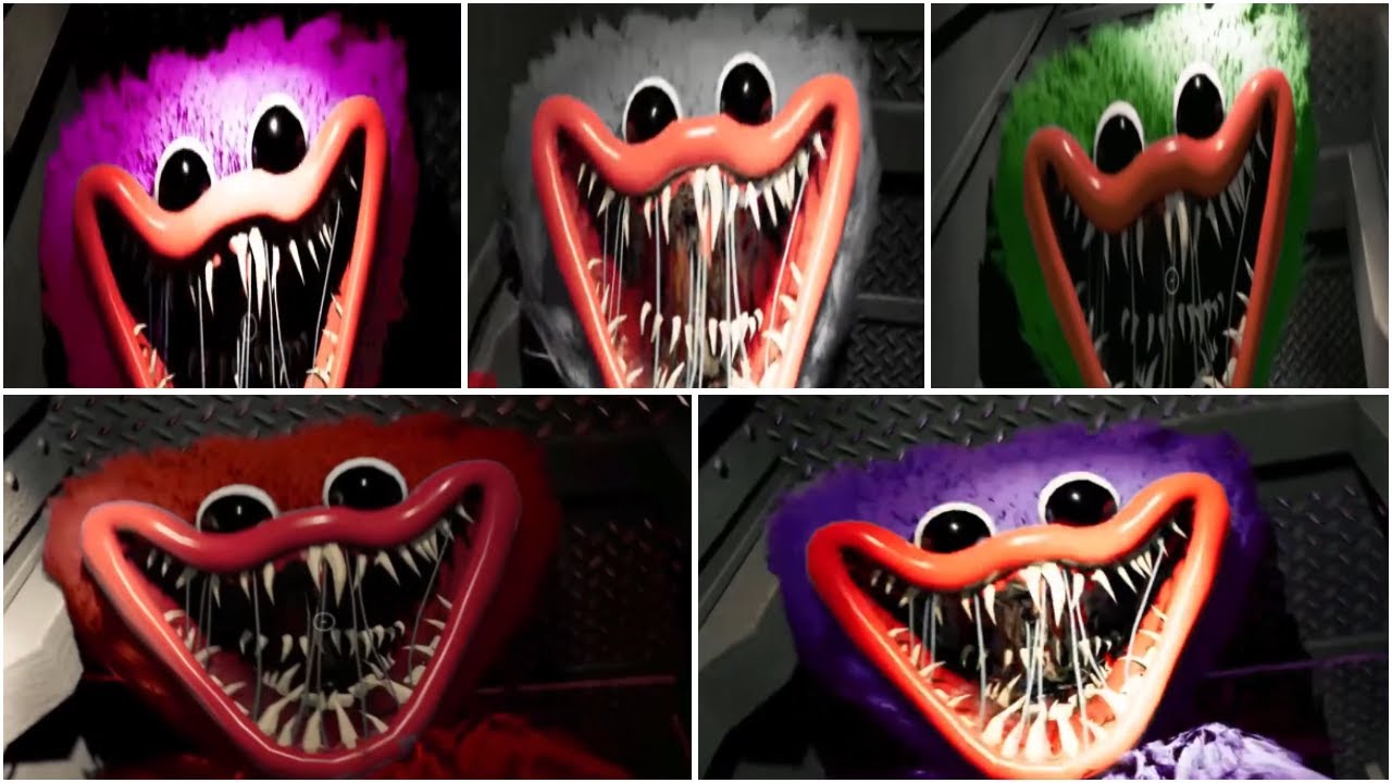 Poppy Playtime HUGGY WUGGY JUMPSCARES 5 HUGGY WUGGY - YouTube