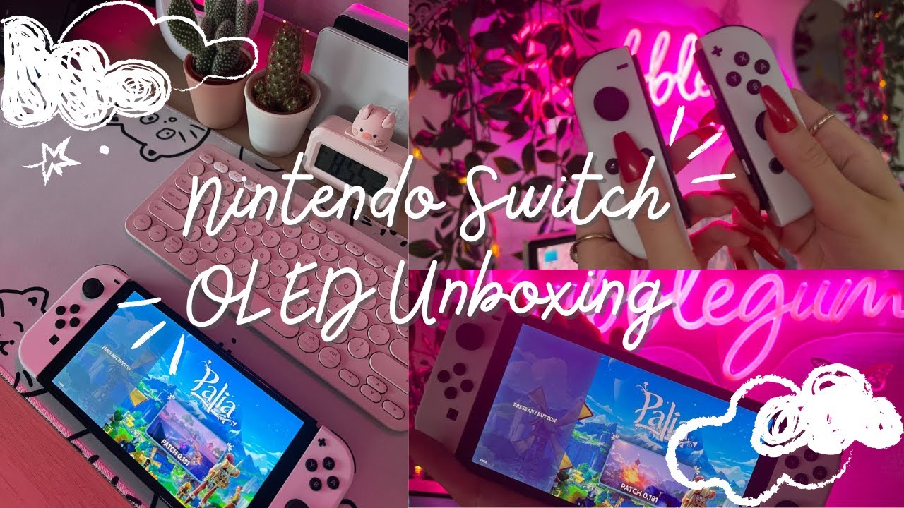 Nintendo Switch OLED Aesthetic Unboxing 2024 ♡¸.•*'🐇 - YouTube